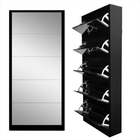 Shoe Rack with Mirror | Modern Storage Cabinet – Dongmo Furniture and ...